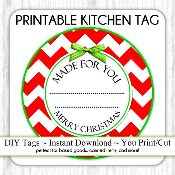 Kitchen Printable Tag Christmas Canning Label Instant | Etsy