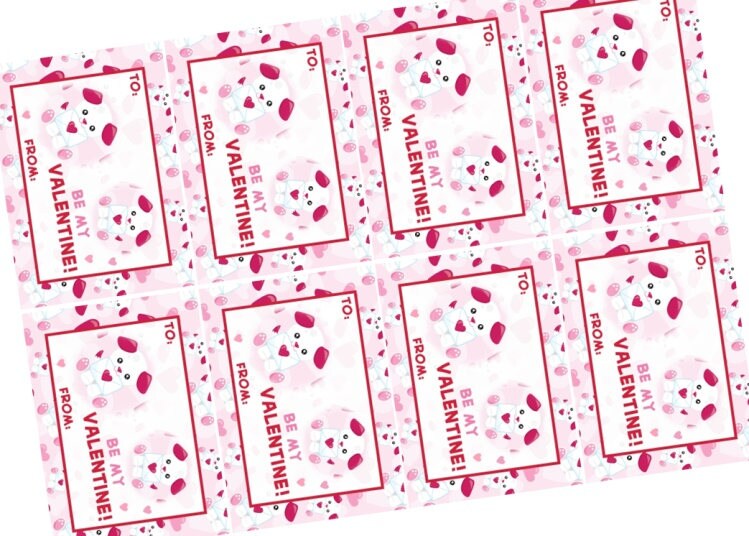 Puppy Dog Valentine's Day Printable Cards, Valentine Mini Cards, DIY ...