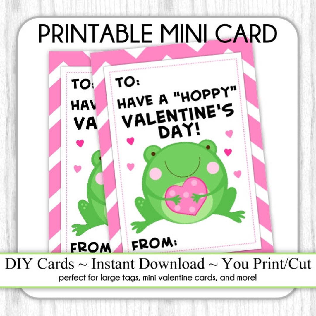 Instant Download, Valentine's Day Printable Cards, Valentine Mini Cards ...