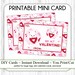 Kitty Cat Valentine's Day Printable Cards, Valentine Mini Cards, DIY ...