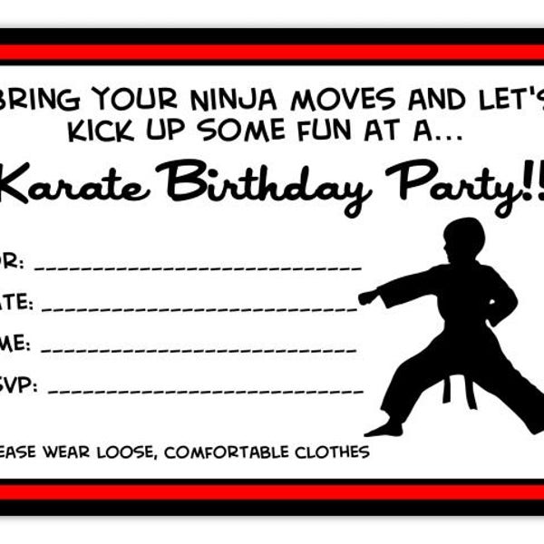 Karate Kid Party - Etsy