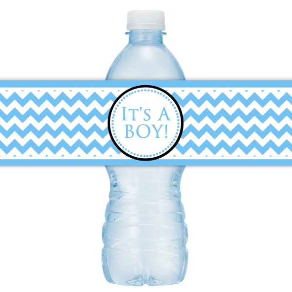 Chevron Water Bottle Labels - Etsy