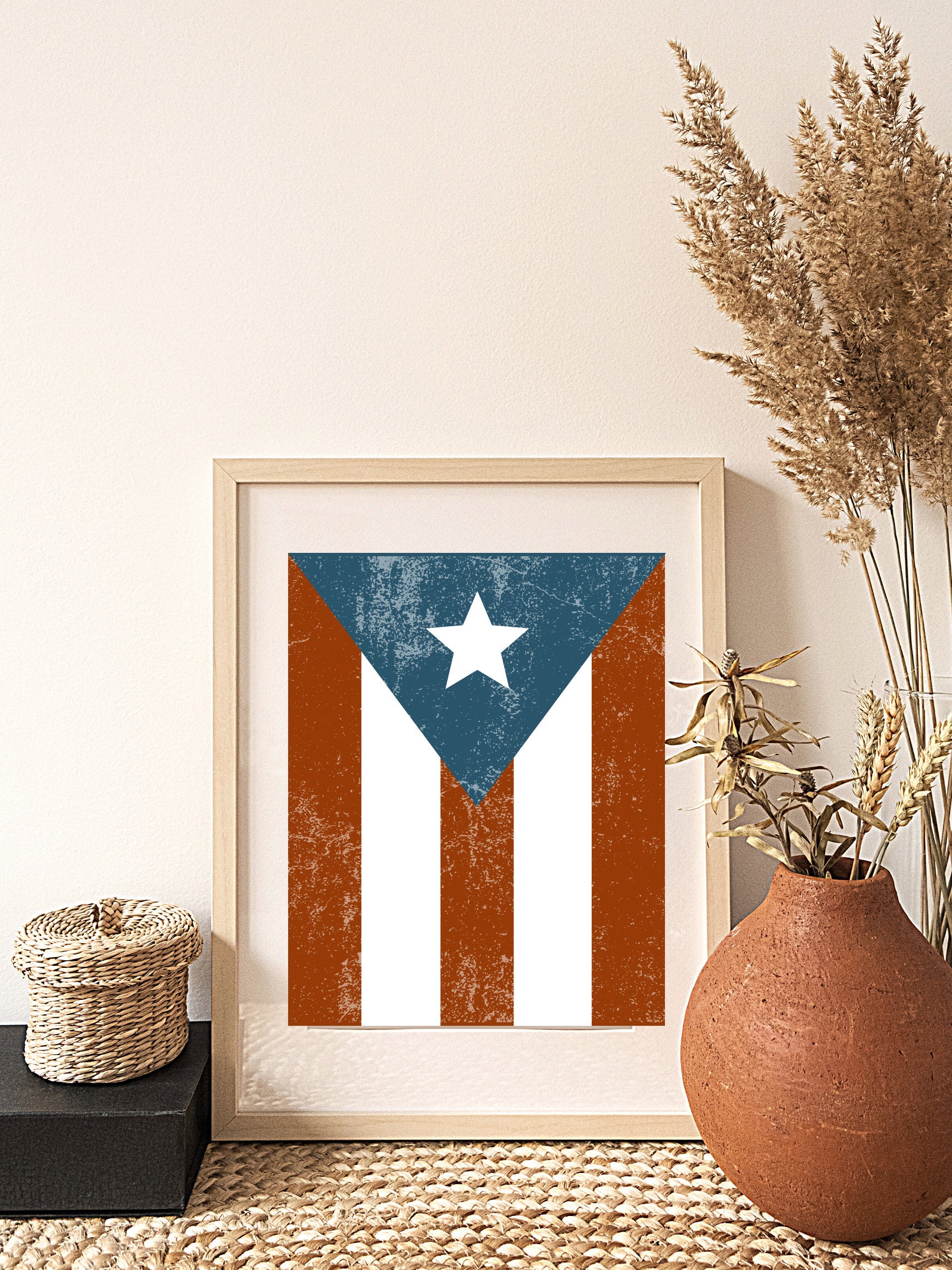 Distressed Puerto Rico Flag DIGITAL DOWNLOAD - Etsy