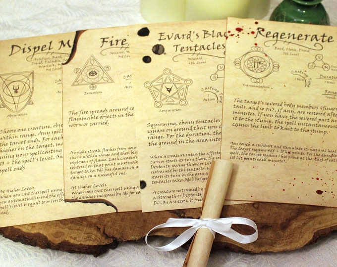 Spell Scrolls D&D 5th Edition Spells - Etsy