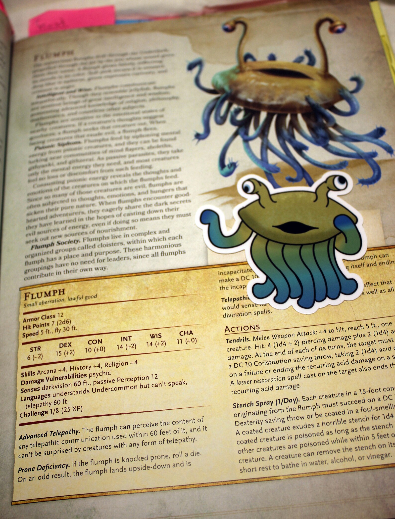 Dnd Sticker - Flumph - Waterproof Vinyl Stickers - Etsy