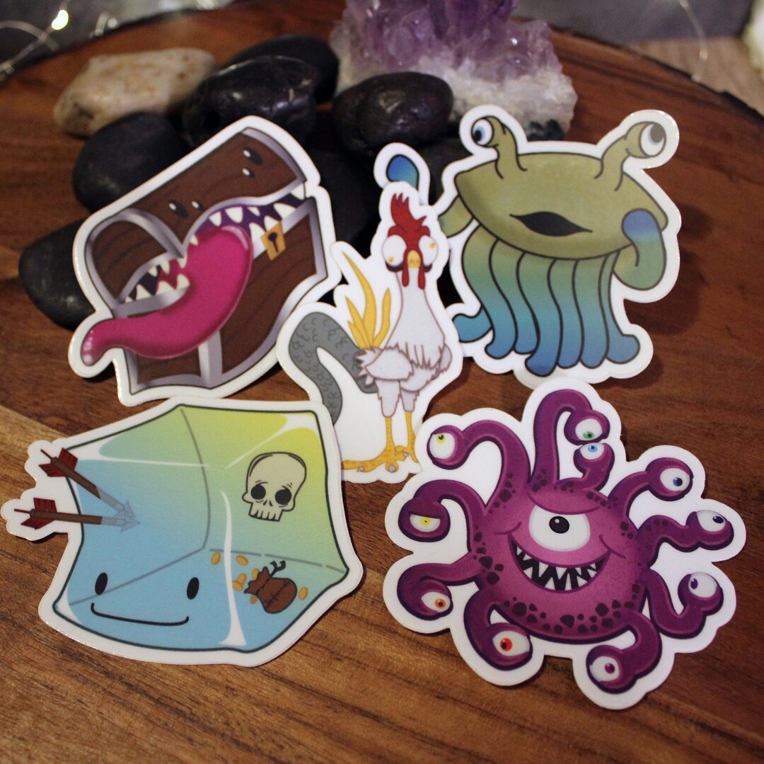 Classic Monster Mix Pack Vinyl Sticker Cute RPG Monters - Etsy