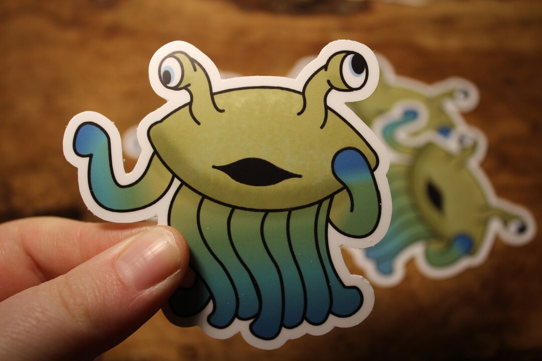 Dnd Sticker - Flumph - Waterproof Vinyl Stickers - Etsy