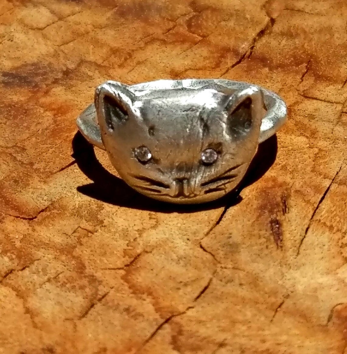 Cat Ring Diamond Kitty Ring Engagement Ring Stackable Ring | Etsy