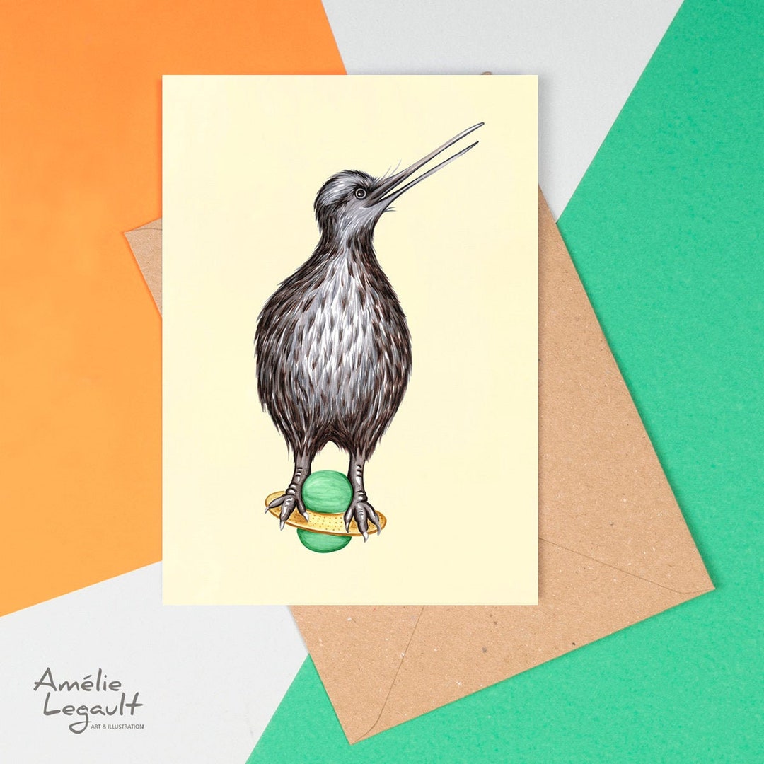 Kiwi Bird Card Kiwi Bird Birthday Card Kiwi Bird Greeting - Etsy UK