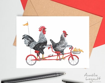 Hen and Chicks Thank You Card Chicken Thank You Card Chicken - Etsy