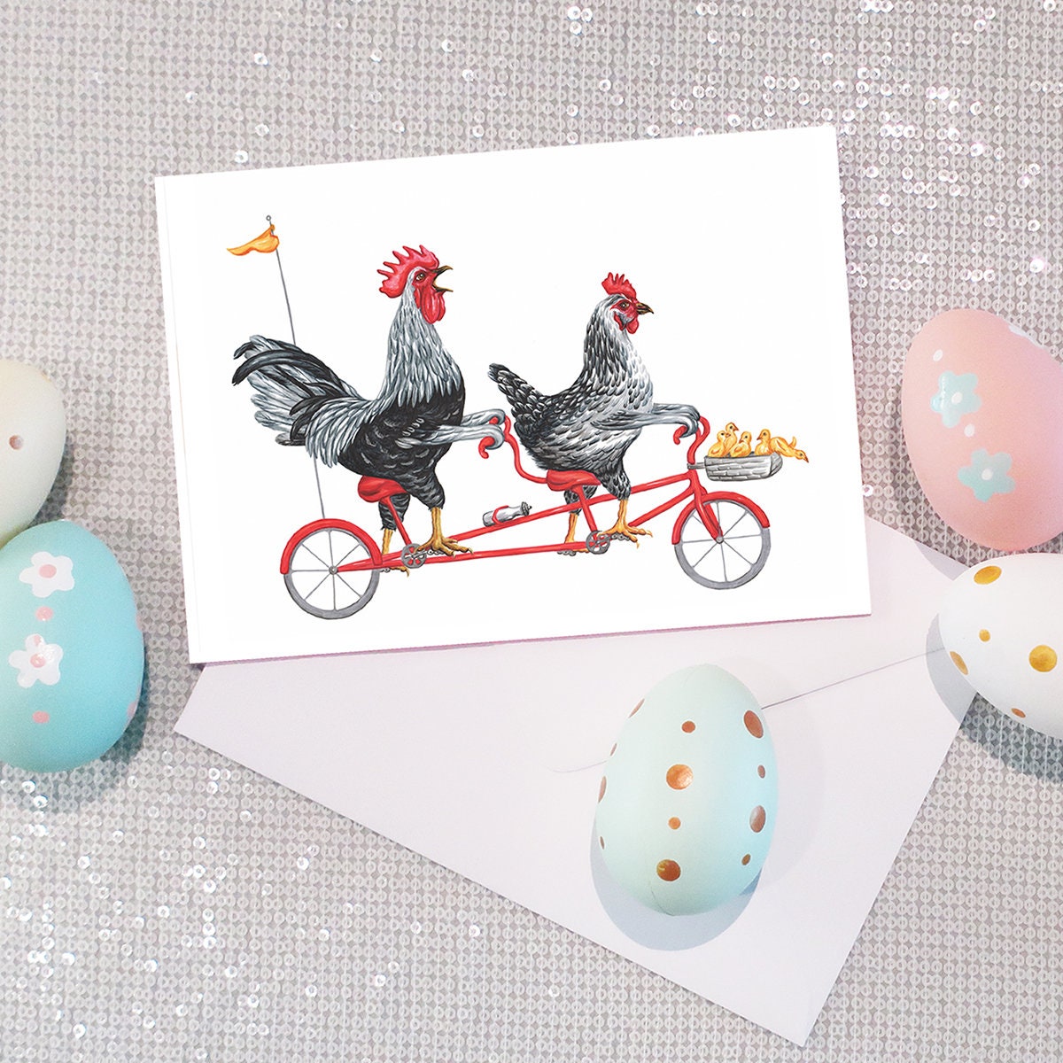 Chicken card chicken birthday card chicken greeting card | Etsy