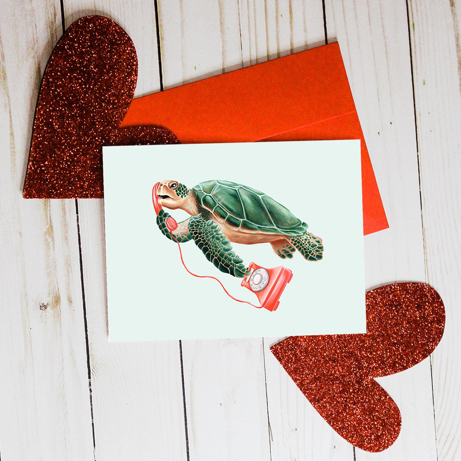 Turtle card turtle birthday card turtle greeting card | Etsy