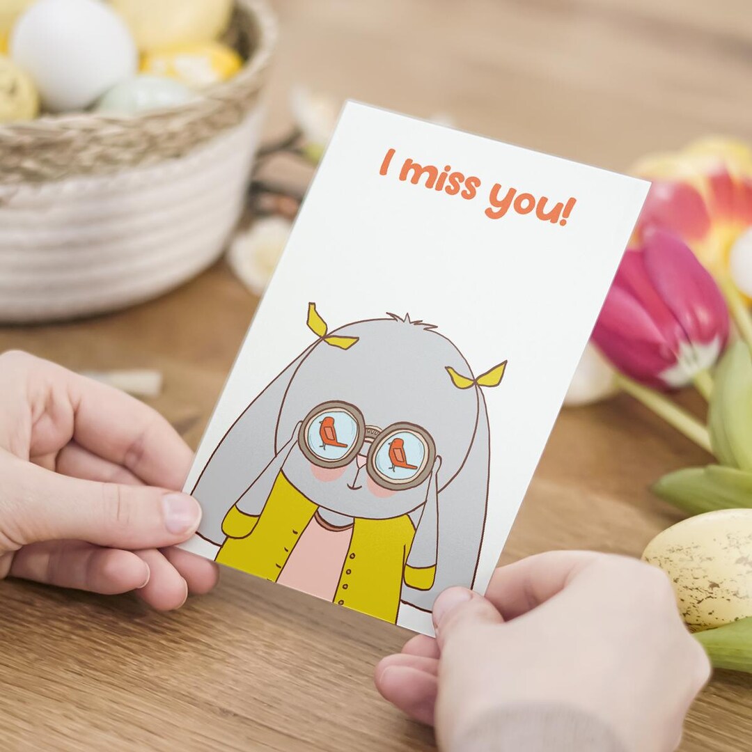 Clever Rabbits - I Miss You - Greeting Card - Etsy