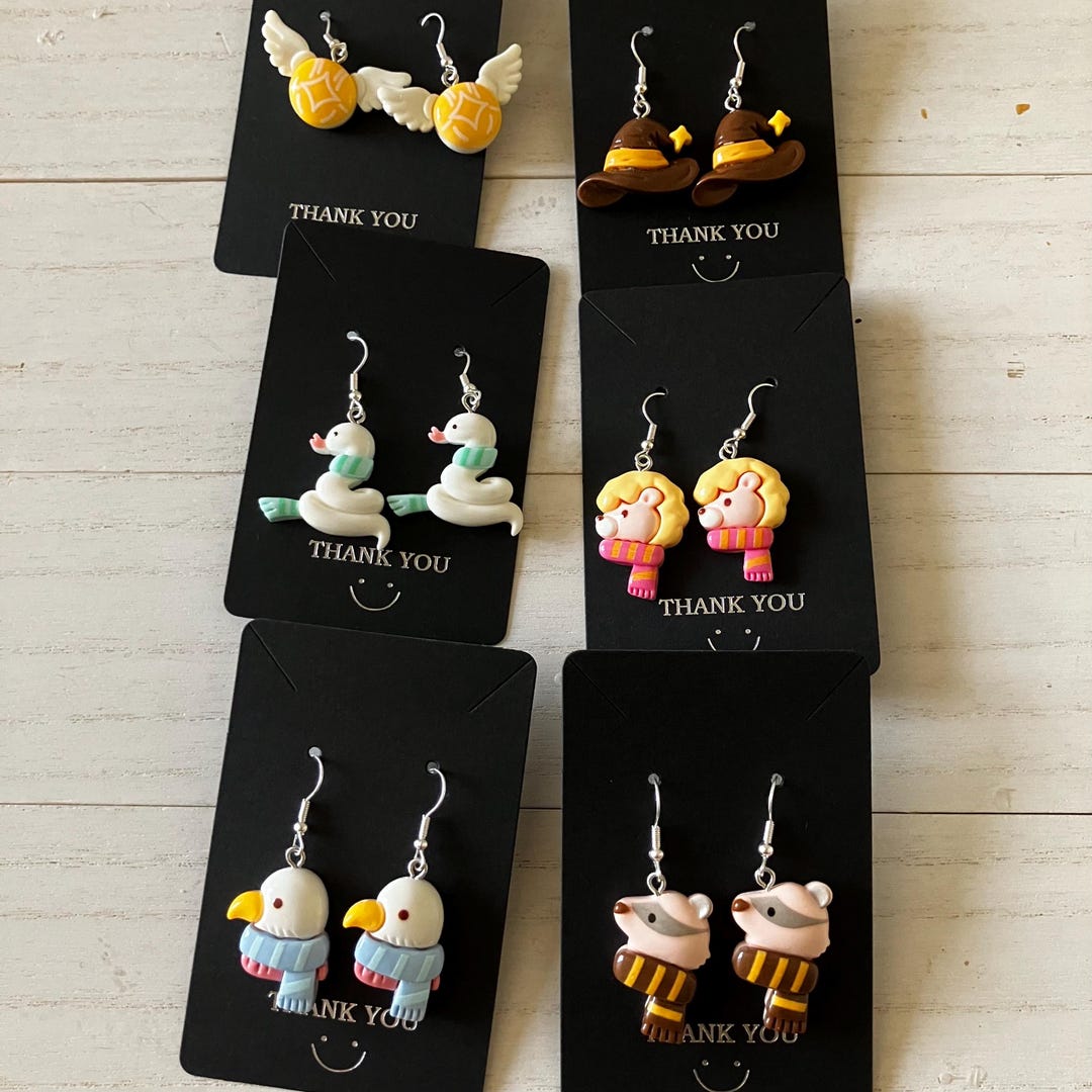 Harry Potter Resin Earrings - Etsy