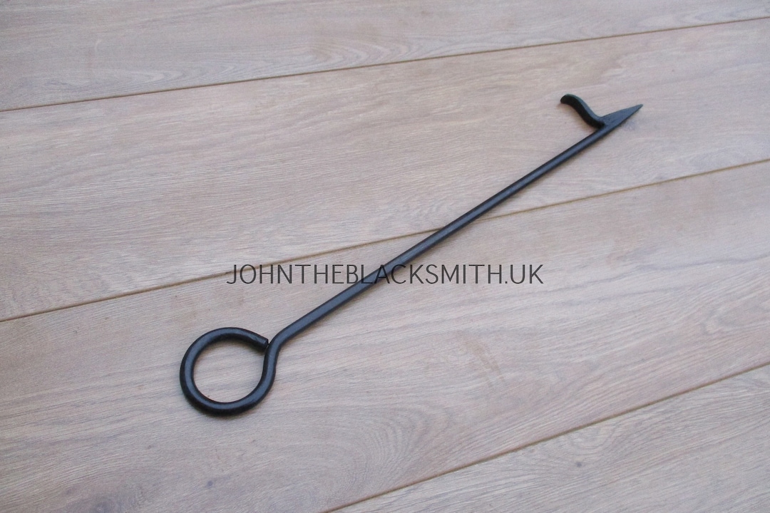 Hand Forged Wrought Iron Fire Poker With Log Rolling Spur - Etsy