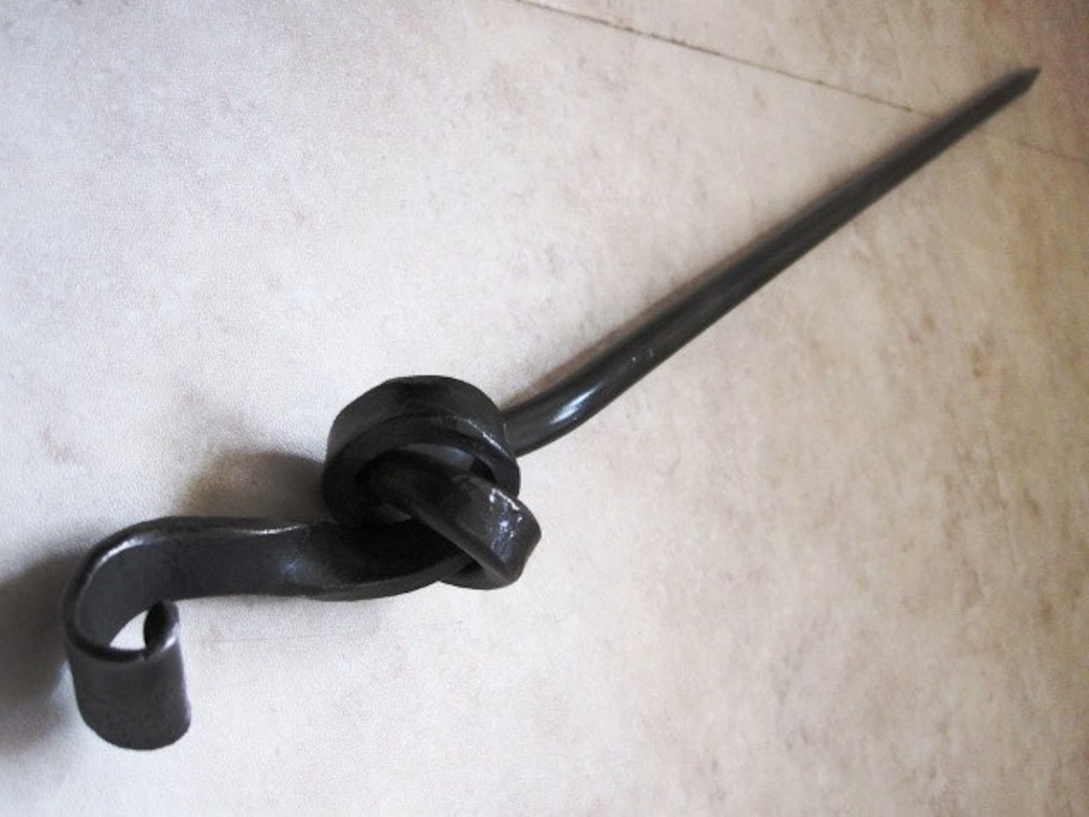 Wrought Iron Artistic Knotted Hand Forged Firepit / Fire Poker - Etsy