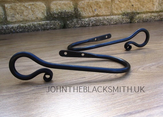 A Pair of Blacksmith Wrought Iron Forged Shepherds Crook - Etsy