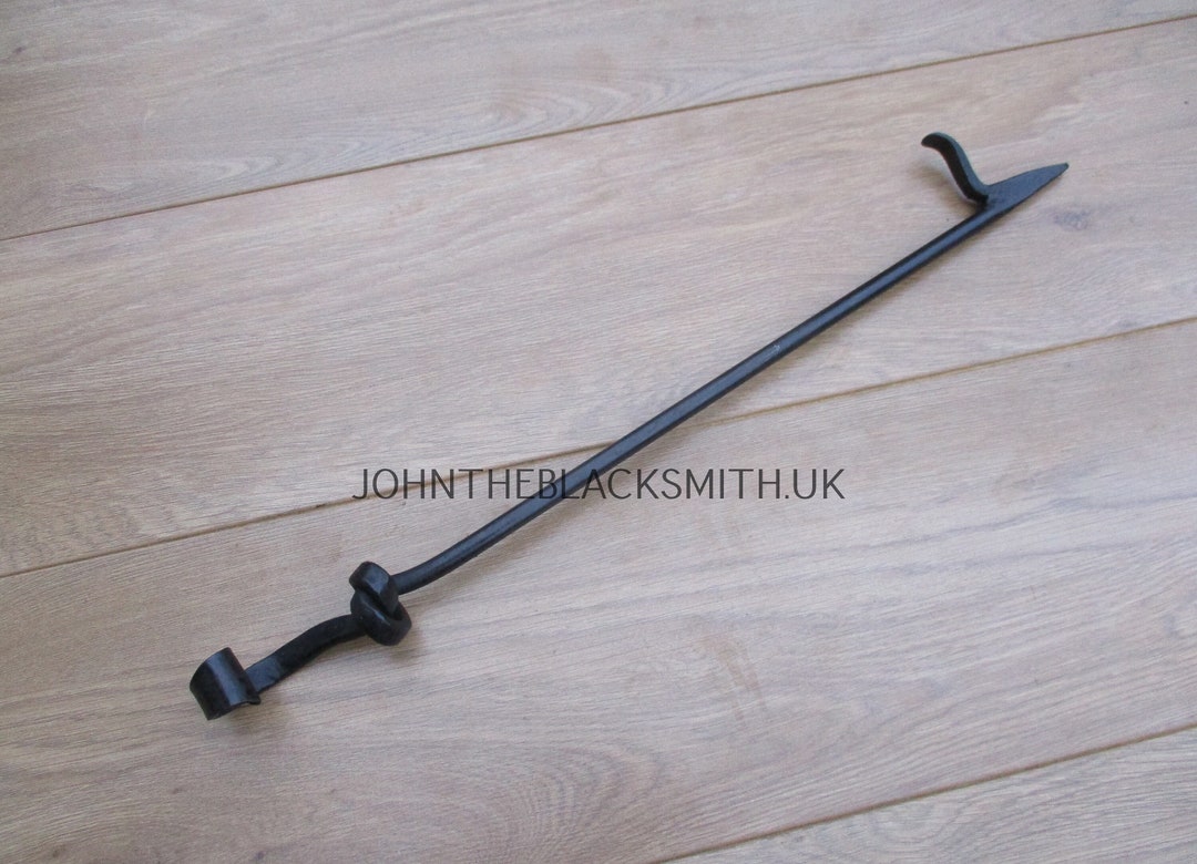 Blacksmith Wrought Iron Artistic Knotted Forged Fire Poker With Log ...