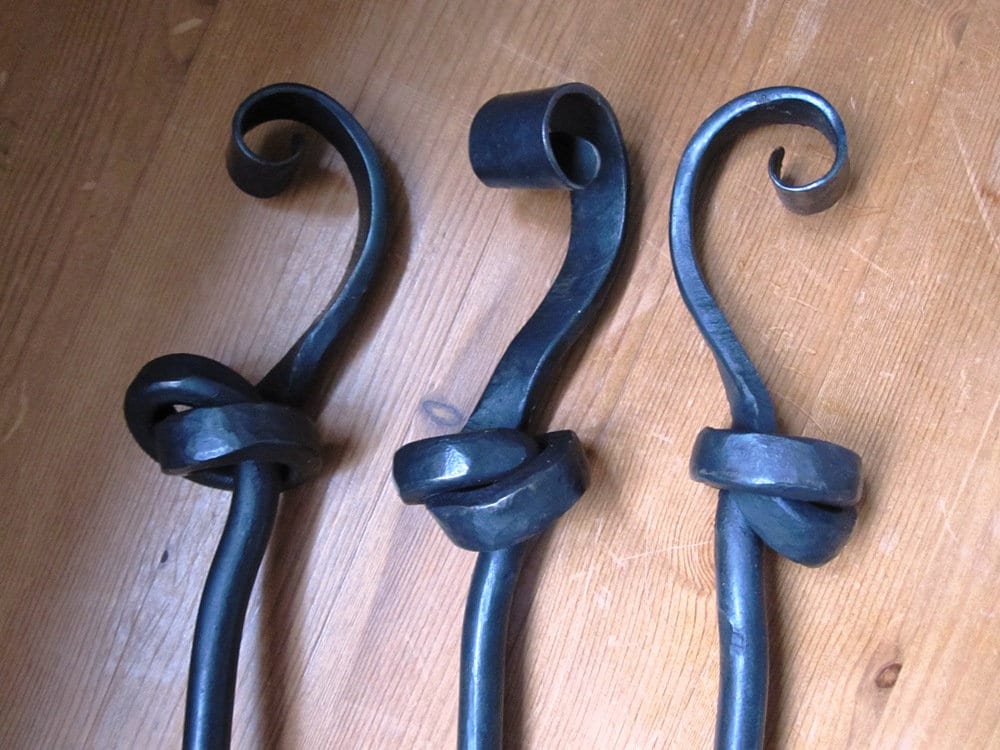 Wrought Iron Artistic Knotted Hand Forged Firepit / Fire Poker - Etsy