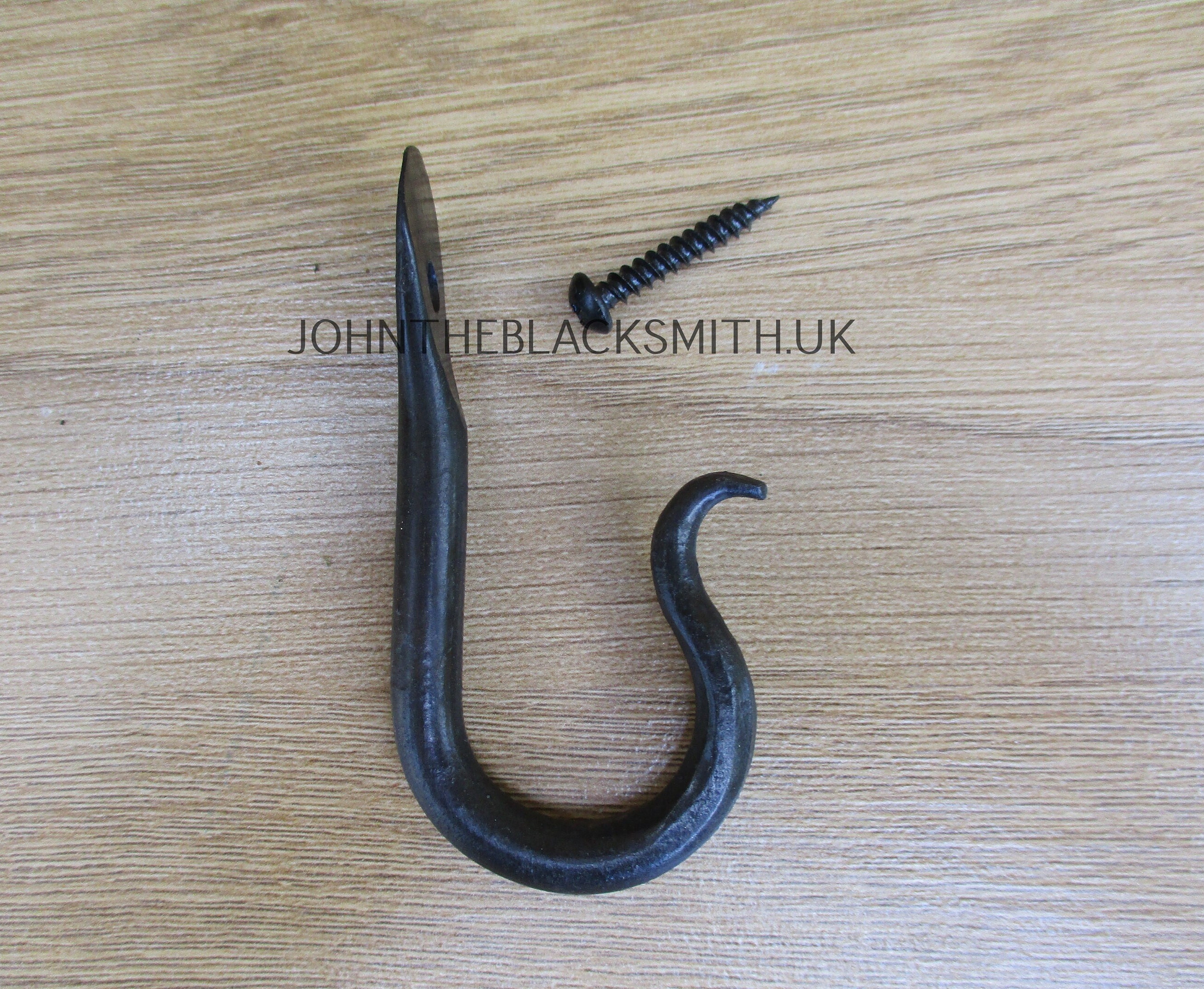 Hand Forged Wrought Iron Spur Barn Hook: Traditional Kitchen Beam ...