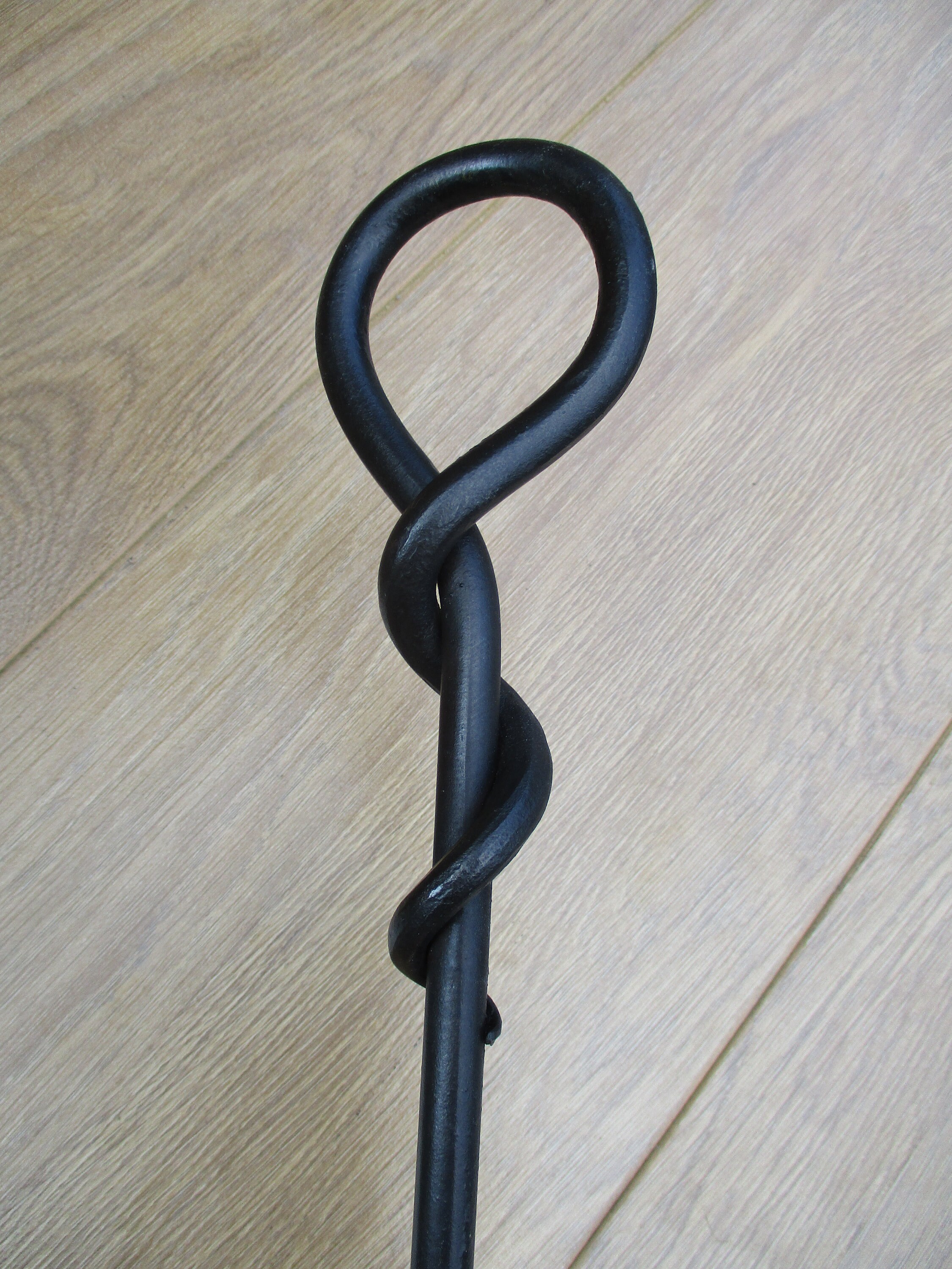 Hand Forged Wrought Iron Mouse Tail Poker With Log Rolling - Etsy UK