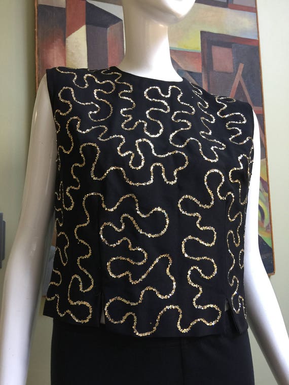 Vintage 1960s Ric Rac Trimmed Ruffle Maxi Frock - Gem