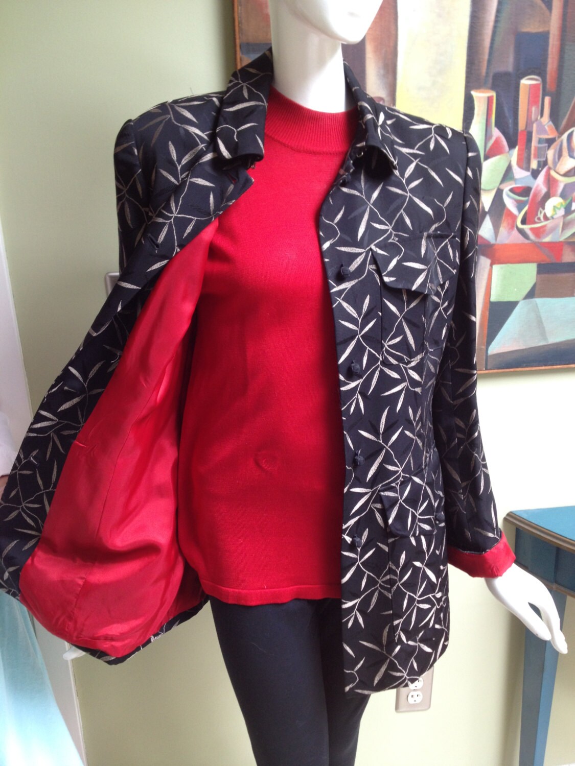 Elegant Vintage Mod-style Asian Jacket - Etsy