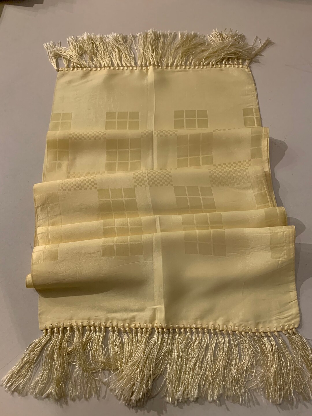 Vintage 1940s Jacquard Pattern Art Deco Opera Scarf Beautiful - Etsy