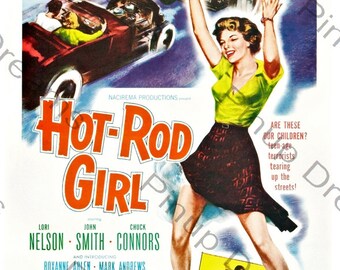 Vintage Hot Rod Poster | Etsy