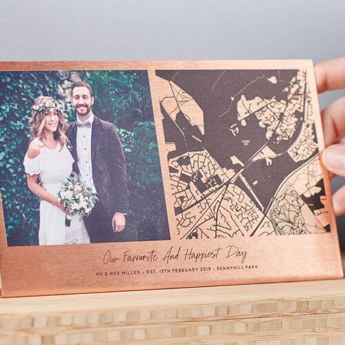 Personalised Solid Copper Photo Print - Etsy