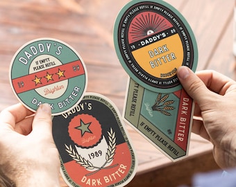 Set of Four Personalised Retro Style Beer Mats - Etsy