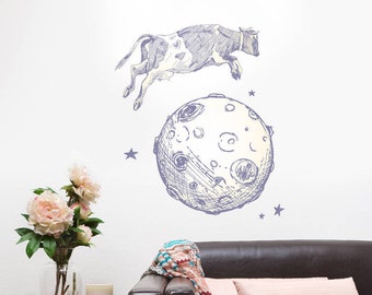 Cow Over the Moon | Etsy