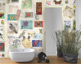 Stamp Wallpaper - Etsy