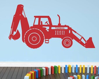Personalised Tractor Wall Sticker Tractor Wall Sticker Kids - Etsy