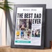 Personalised Best Dad Newspaper Photo Print | Etsy