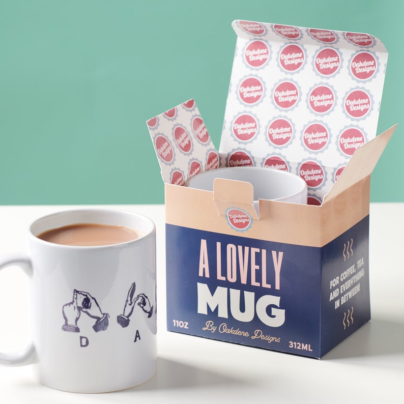 Personalised Name Sign Language Mug - Etsy
