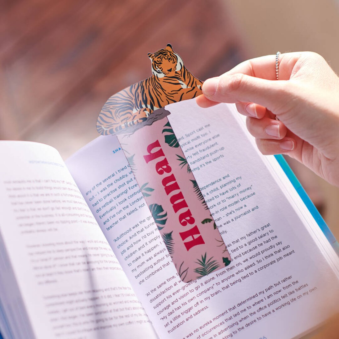 Personalised Metal Tiger Bookmark - Etsy