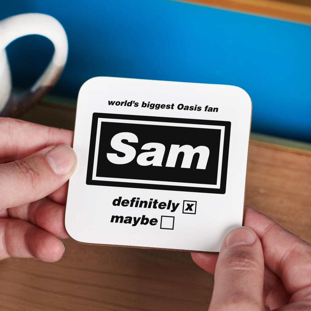 Personalised World's Biggest Oasis Fan Name Coaster - Etsy UK
