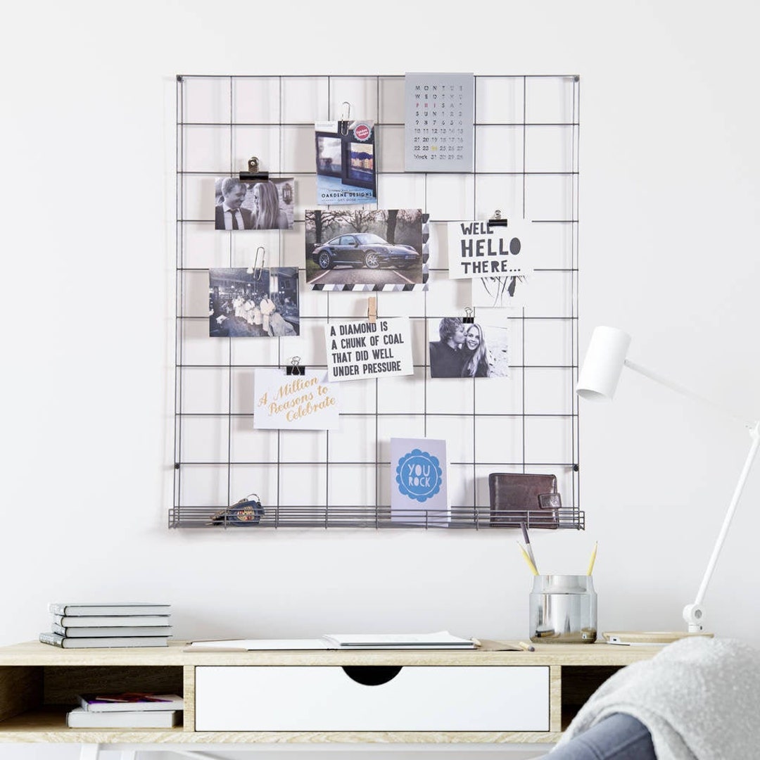 Steel Mesh Wire Noticeboard With Shelf - Etsy