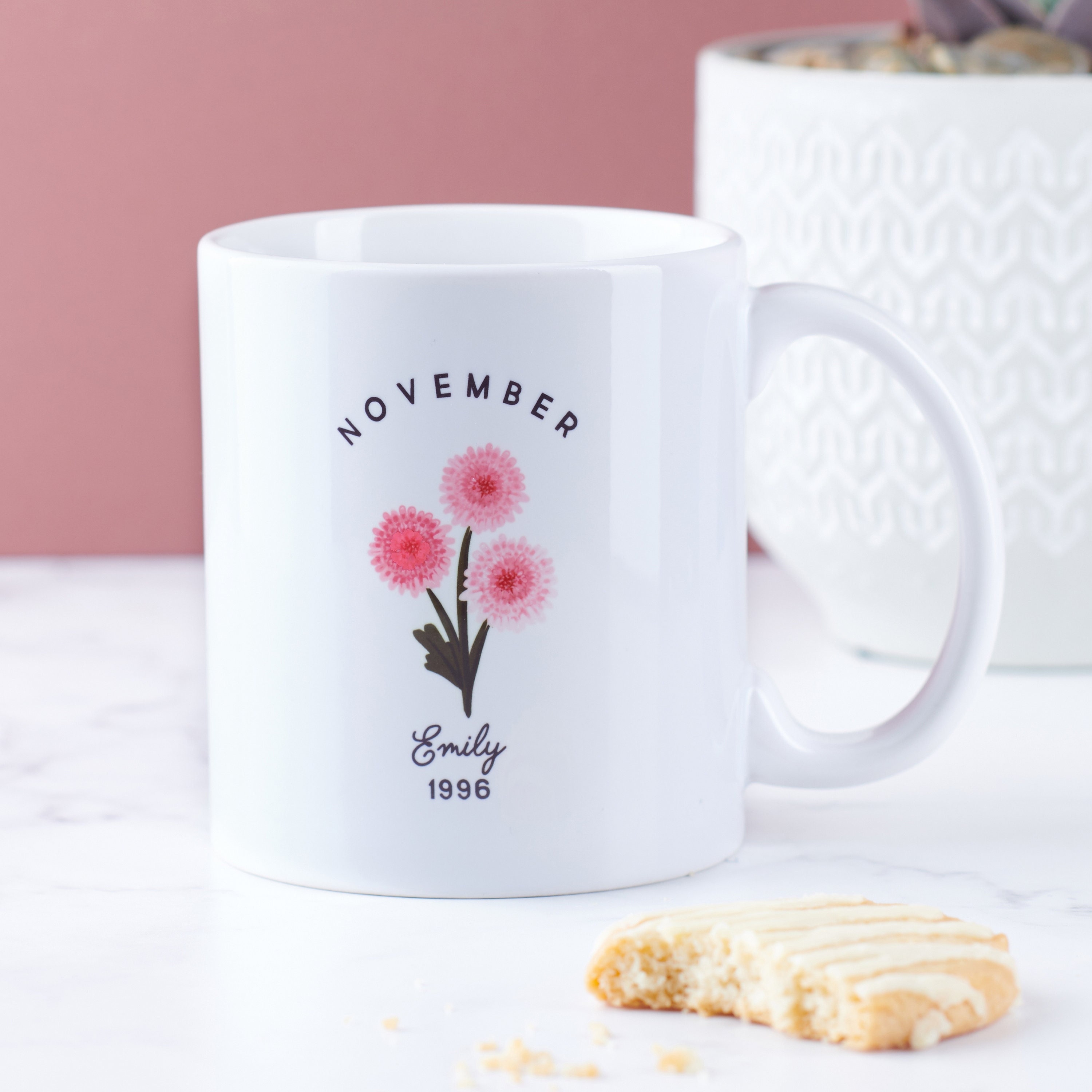 Personalised Birth Flower Mug | Etsy