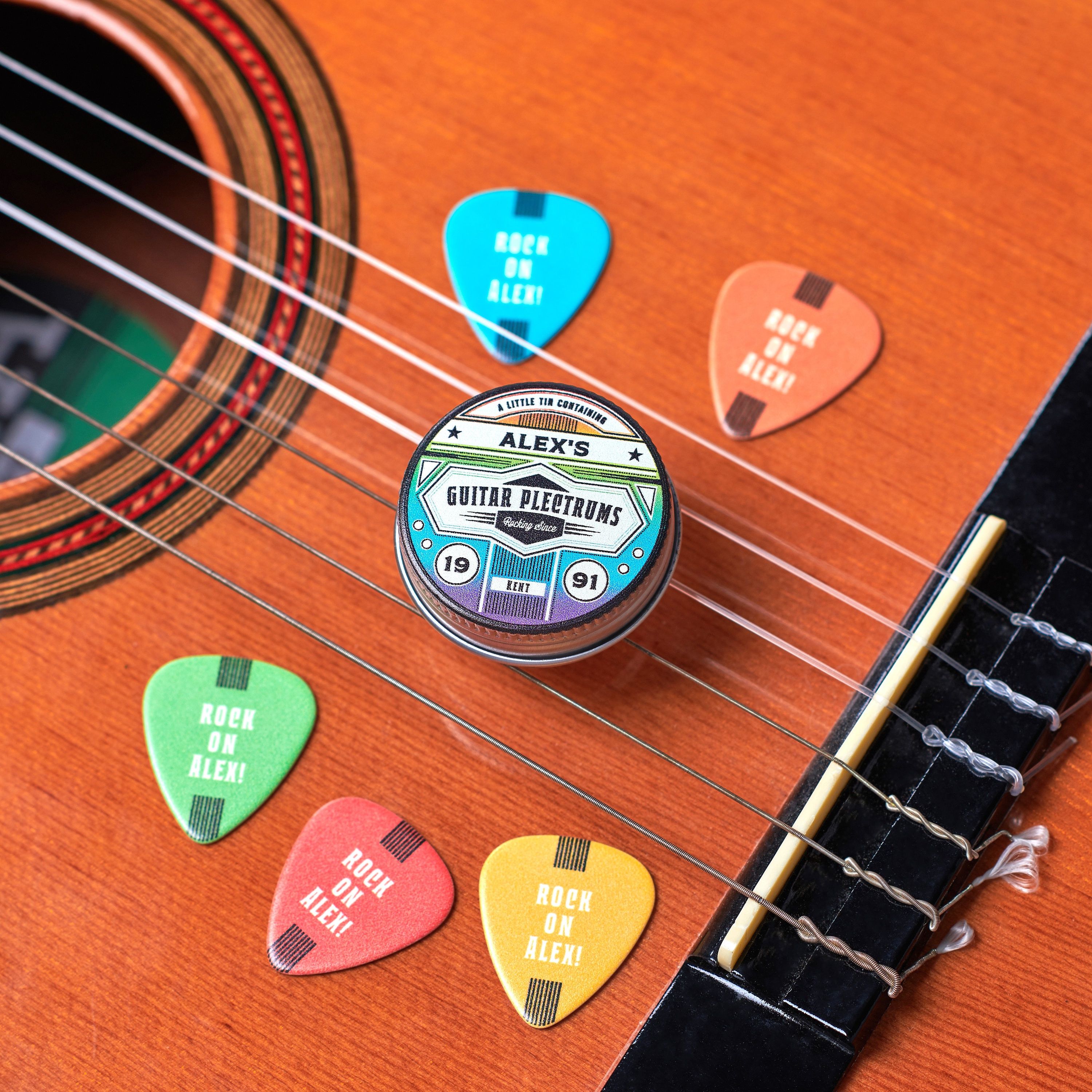 Personalised Colour Guitar Plectrums - Etsy UK