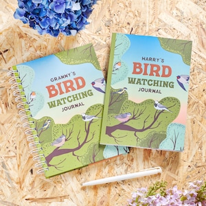 Personalised Bird Watching Journal Notebook - Custom Bird Observations ...