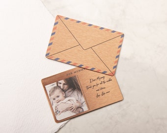 Personalised Solid Copper Wallet Photo Card | Etsy