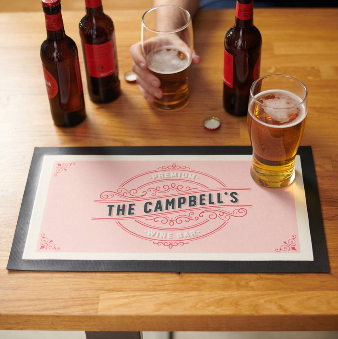 Personalised Drinks Bar Runner - Etsy