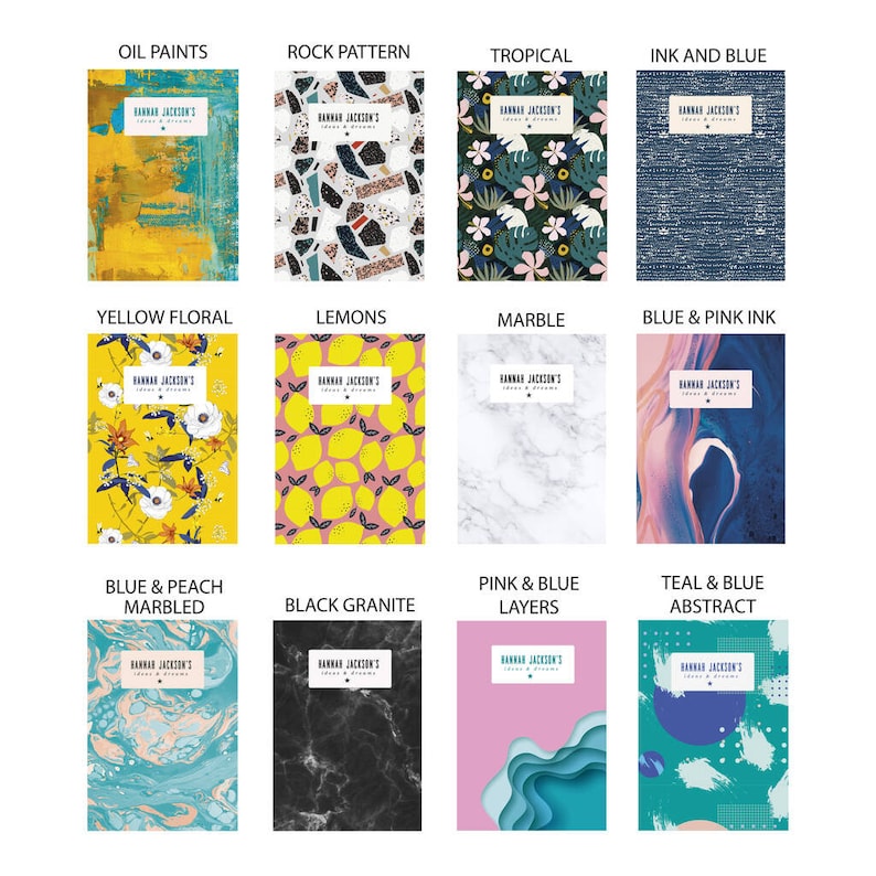 Design Your Own Personalised Notebook - Etsy