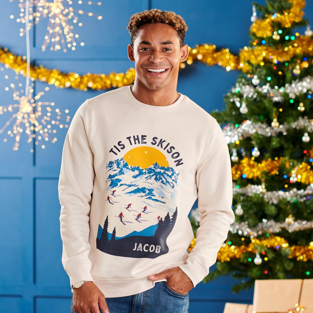Personalised Ski Christmas Jumper - Etsy