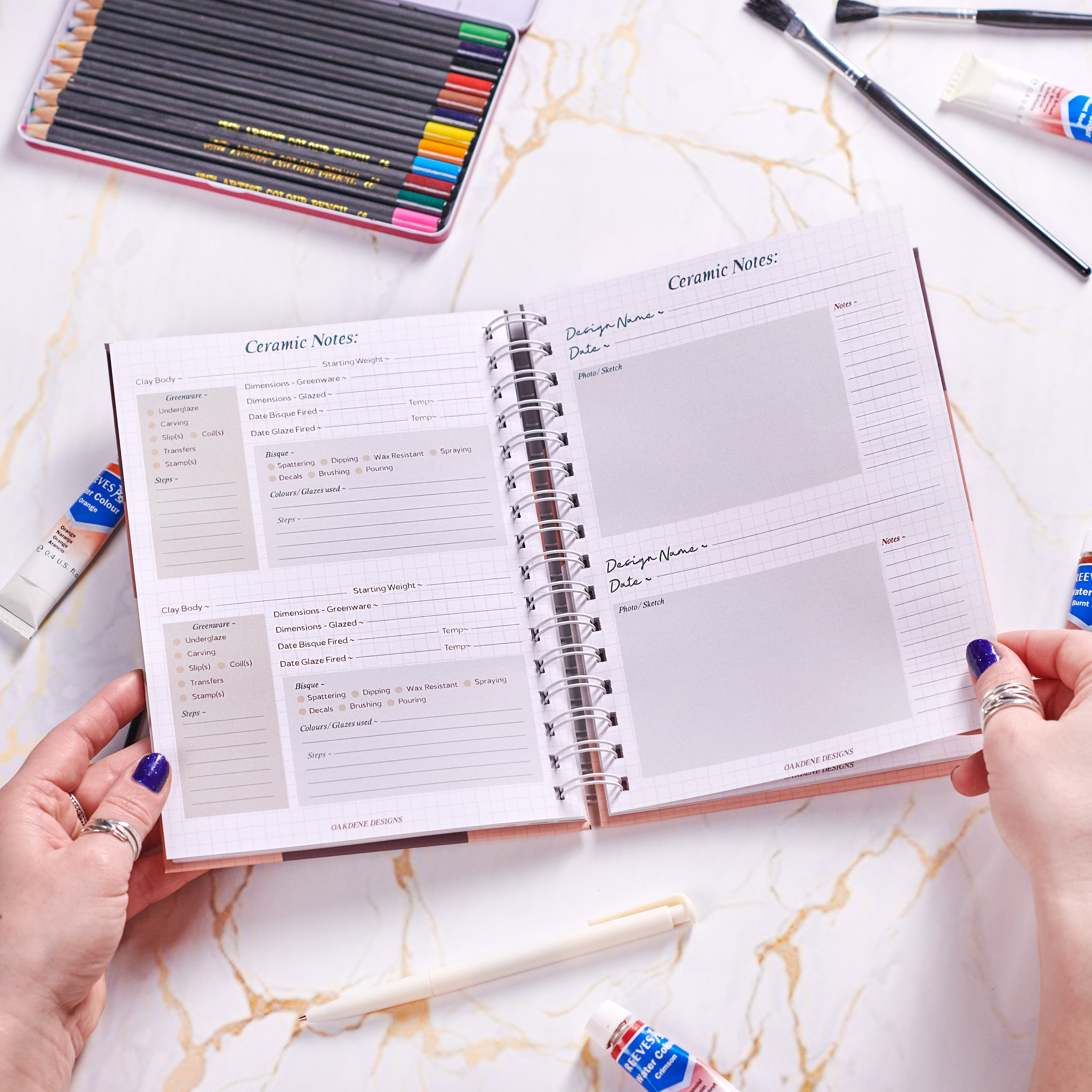 Personalised Pottery Journal Notebook - Custom Ceramic Log, Gift for ...