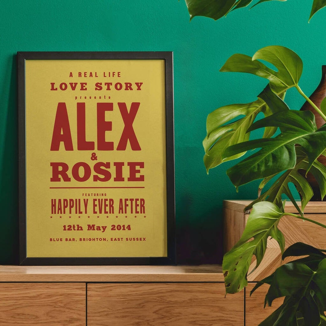 Personalised Vintage Style Couples Gig Poster - Etsy