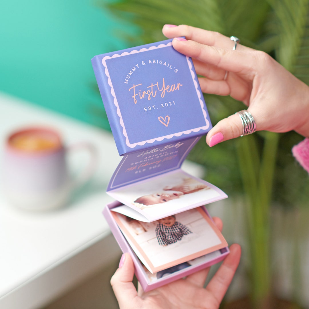 Personalised Mum and Baby First Year Pop Out Photo Box - Etsy