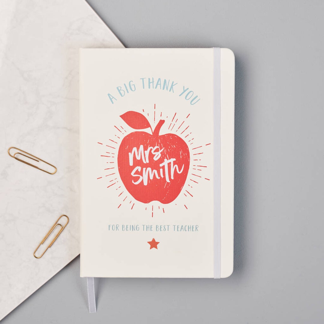 Personalised Best Teacher Thank You Notebook - Etsy